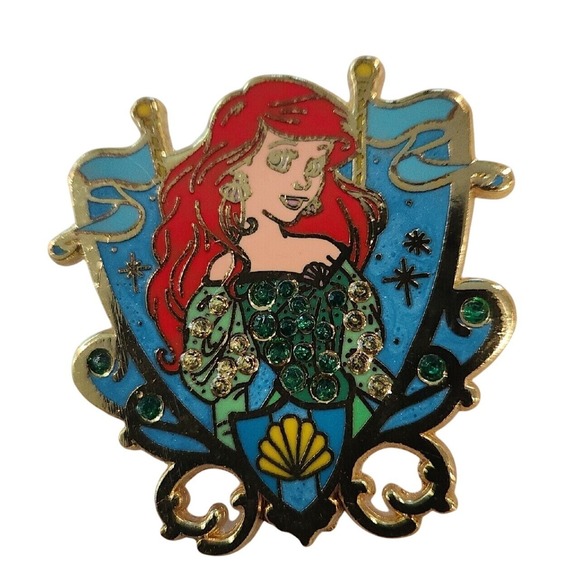 Disney | Jewelry | Disney Pin Little Mermaid Princess Ariel Jeweled ...